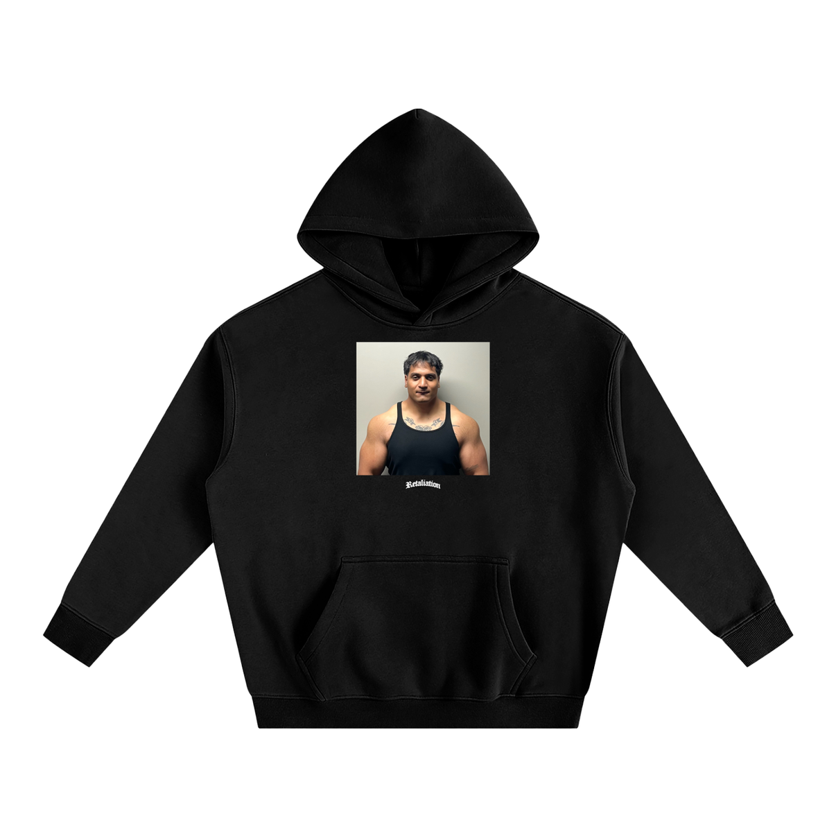 Shan Mugshot Hoodie | Black – retaliation project