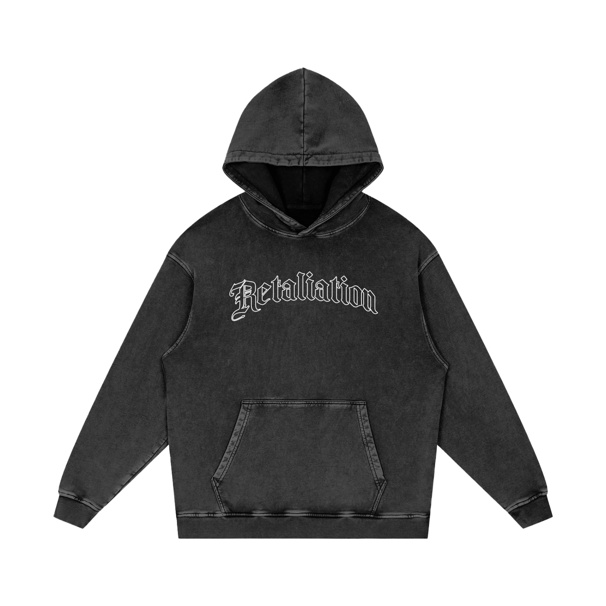 Engraved Hoodie | Black & White – retaliation project